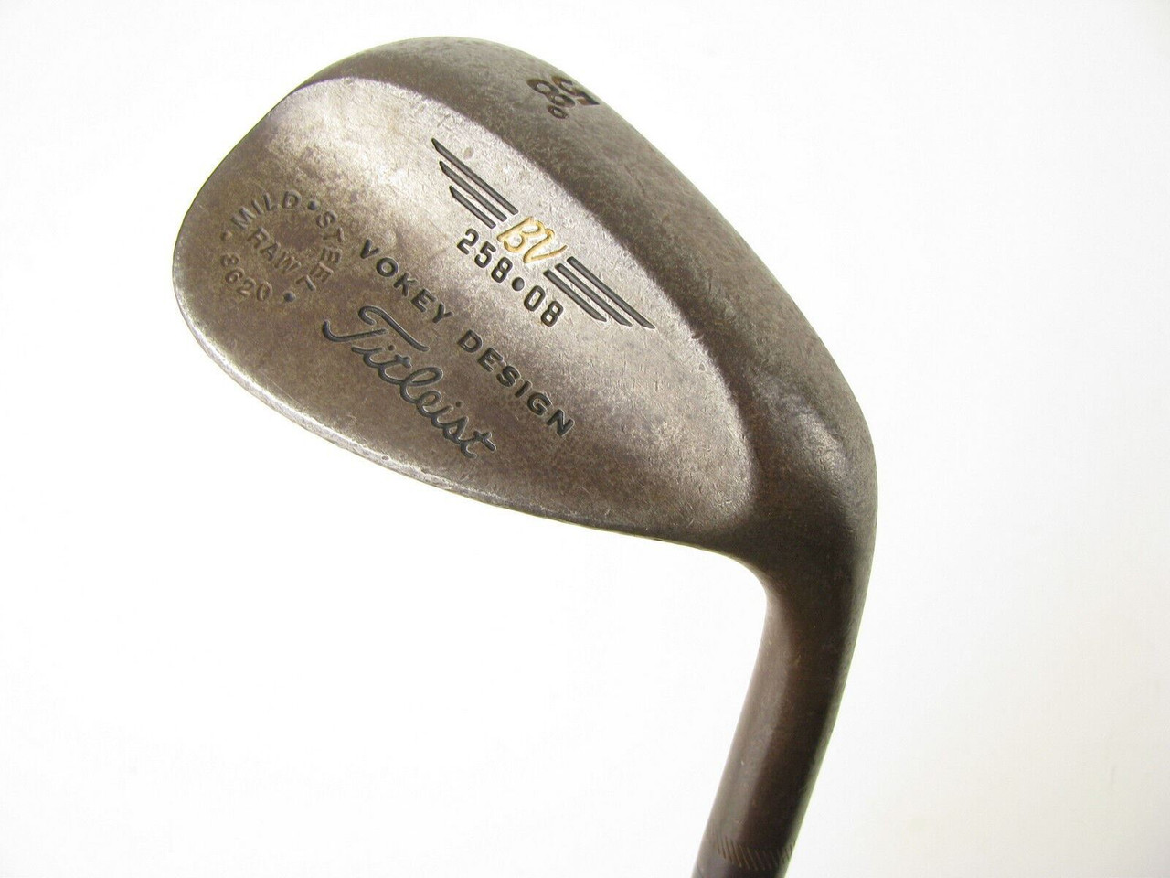 Titleist Vokey Raw Mild Steel 8620 Lob Wedge 58 degree 58-08 with Steel ...