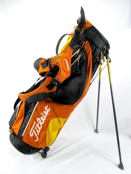 Titlesist Lightweight Stand Golf Bag/ Black-Orange - Clubs n Covers Golf