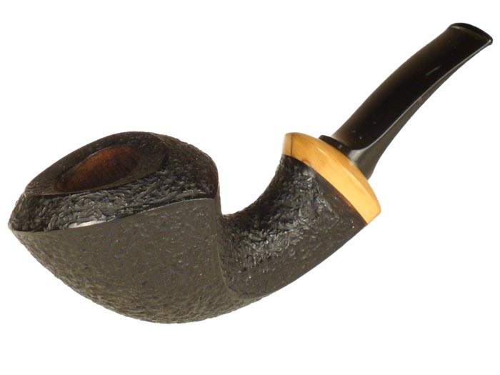 Cornelius Manz Estate Pipe Rusticated Asymmetric Dublin w/ Olive Wood ...