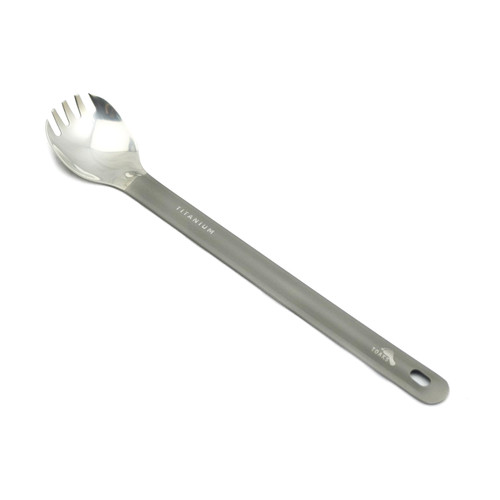 TOAKS Long-Handle Titanium Spork with Polished Bowl | Litesmith