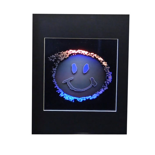 Smiley Face 2D/3D Collectible Hologram Picture - EMBOSSED - Matted