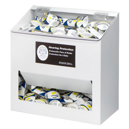 Large Capacity Ear Plug Dispensers, Clear or White