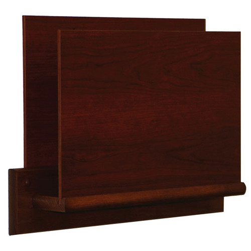 Wooden Privacy Open End File and Chart Holder w/Square Base