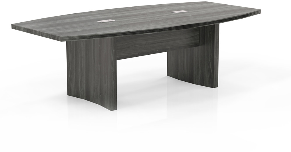 Mayline Aberdeen 8' Conference Table, Boat Shaped, Gray Steel Finish ...