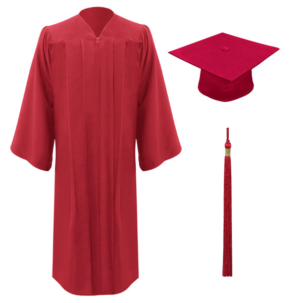 Red Freedom™ Cap, Gown & Tassel - Willsie Cap & Gown