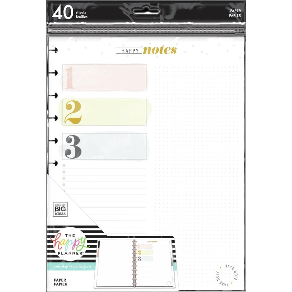 The Happy Planner - Me and My Big Ideas - Big Refill Note Paper - Full ...