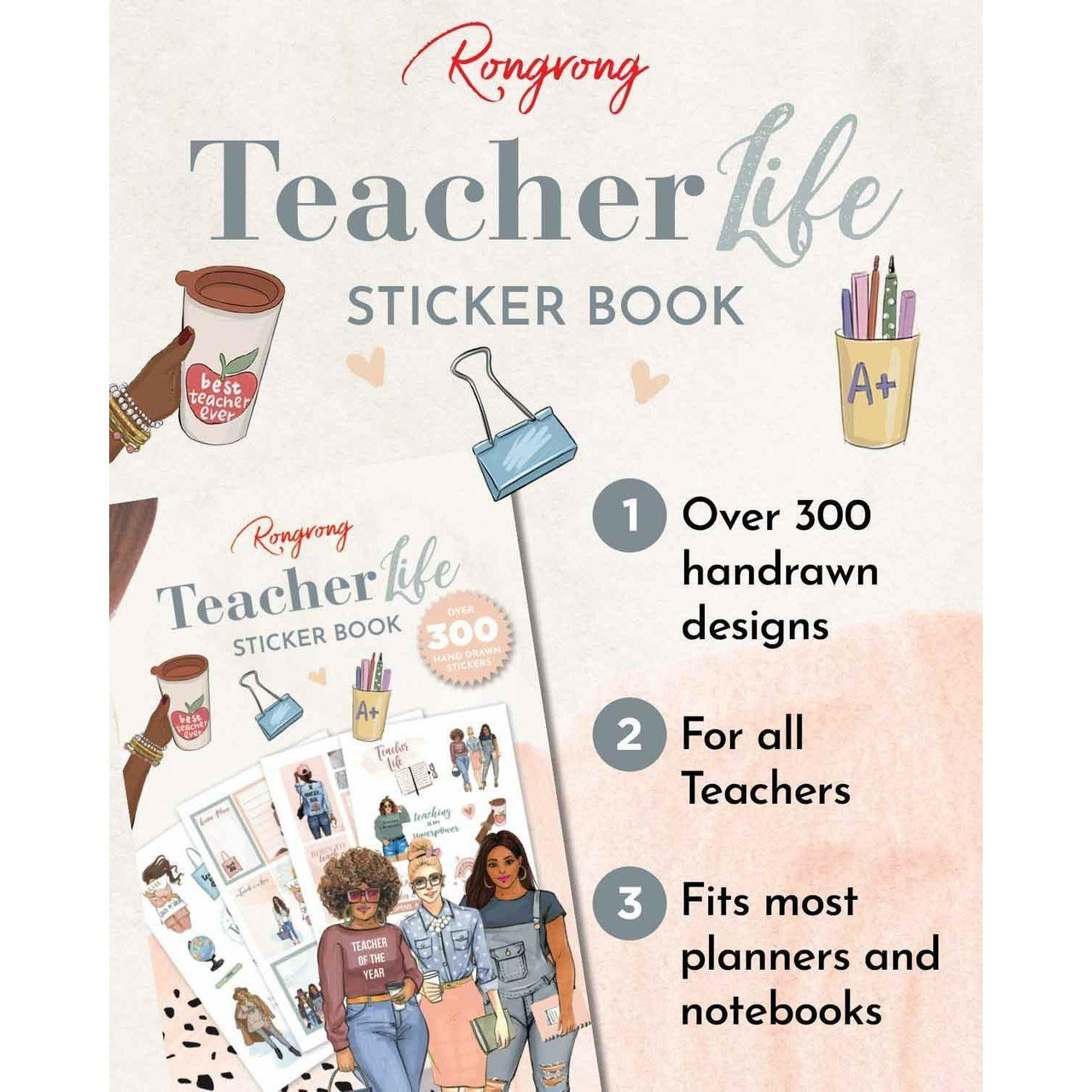 Rongrong - Teacher Life Sticker Book - CarefullyCrafted