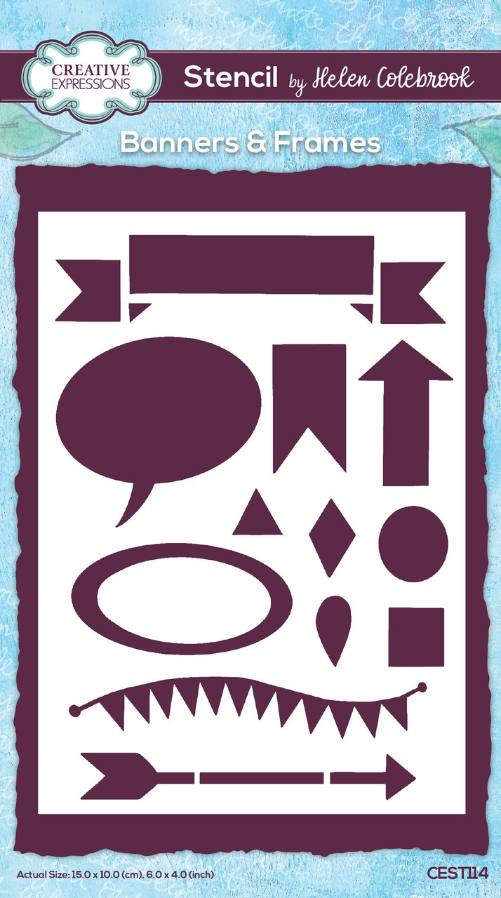 Creative Expressions Stencil 4"x6" By Helen Colebrook - Banners ...