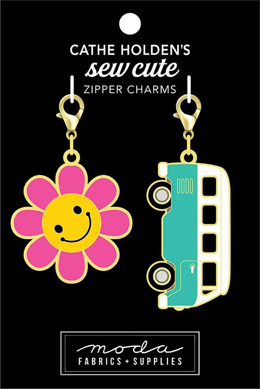 Moda - Zipper Pulls by Cathe Holde - Flower Bus - CarefullyCrafted