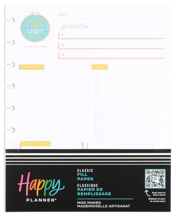 The Happy Planner - Me and My Big Ideas - Classic Filler Paper - Miss ...