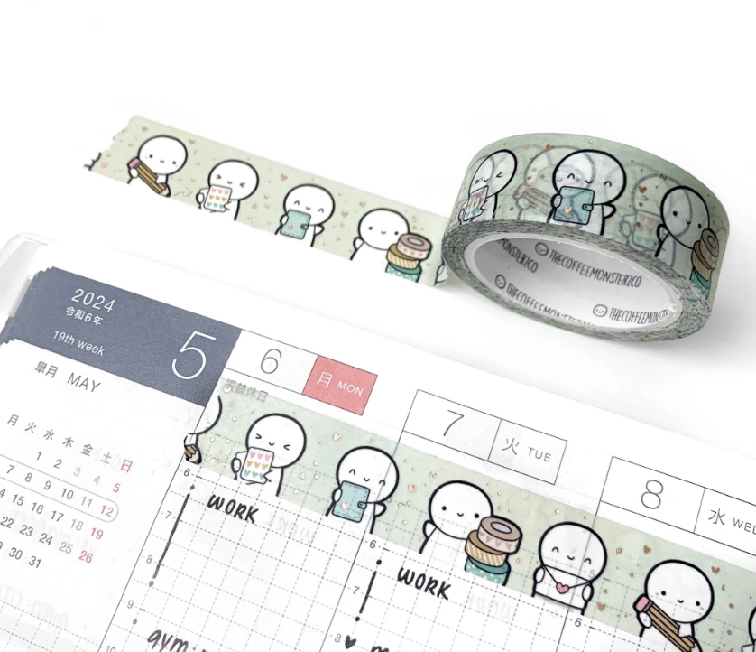 TheCoffeeMonsterzCo - Washi Tape - Planning Time 2.0 - CarefullyCrafted