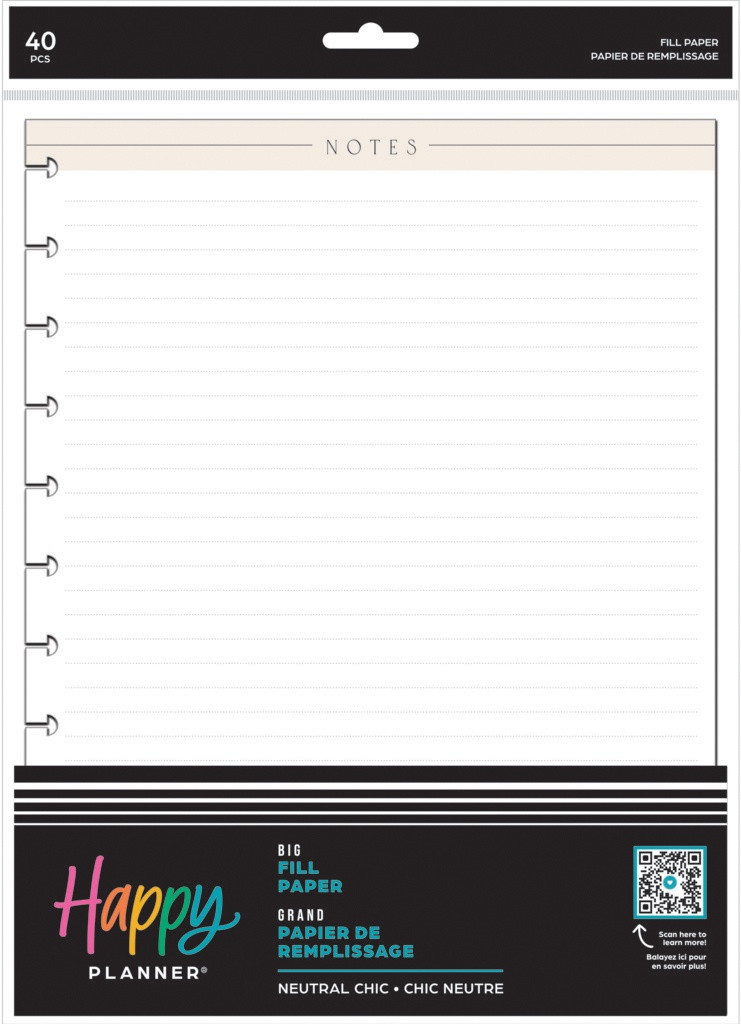 The Happy Planner - Me and My Big Ideas - Big Refill Note Paper - Full ...