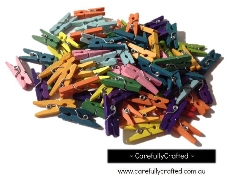 Mini Wooden Pegs - Rainbow - CarefullyCrafted