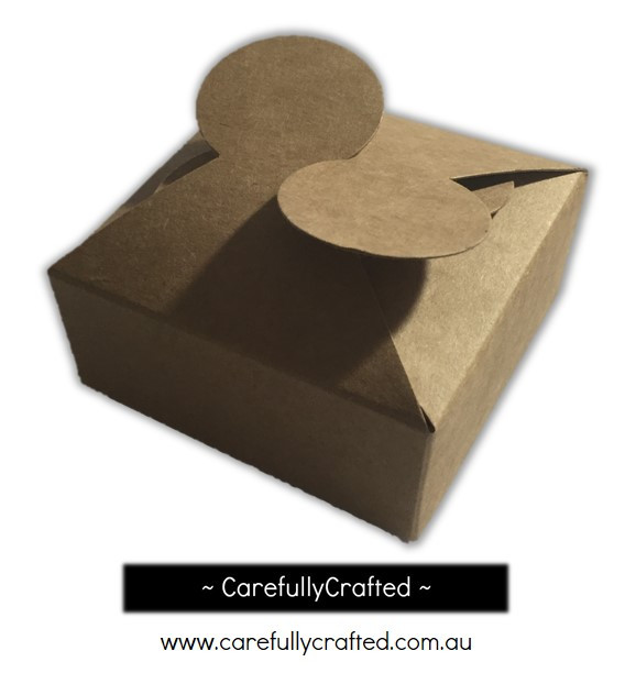 10 Kraft Paper Gift Box - 8.5cm x 8.5cm x 3.5cm #B6 - CarefullyCrafted