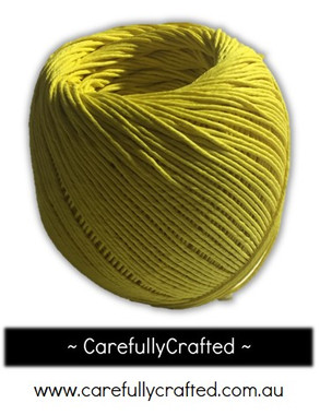 Waxed Hemp Cord - 100 Metre (110 Yards) Roll - Yellow #WHC9 ...