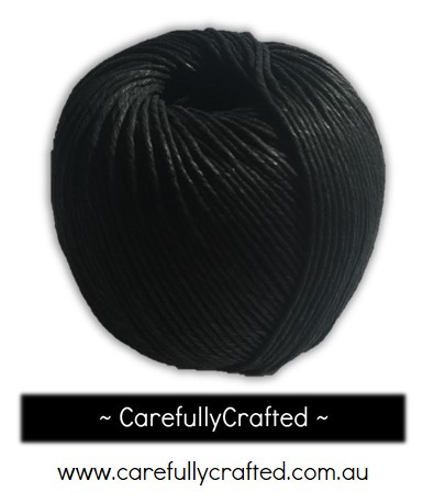 Waxed Hemp Cord - 100 Metre (110 Yards) Roll - Black #WHC10 ...