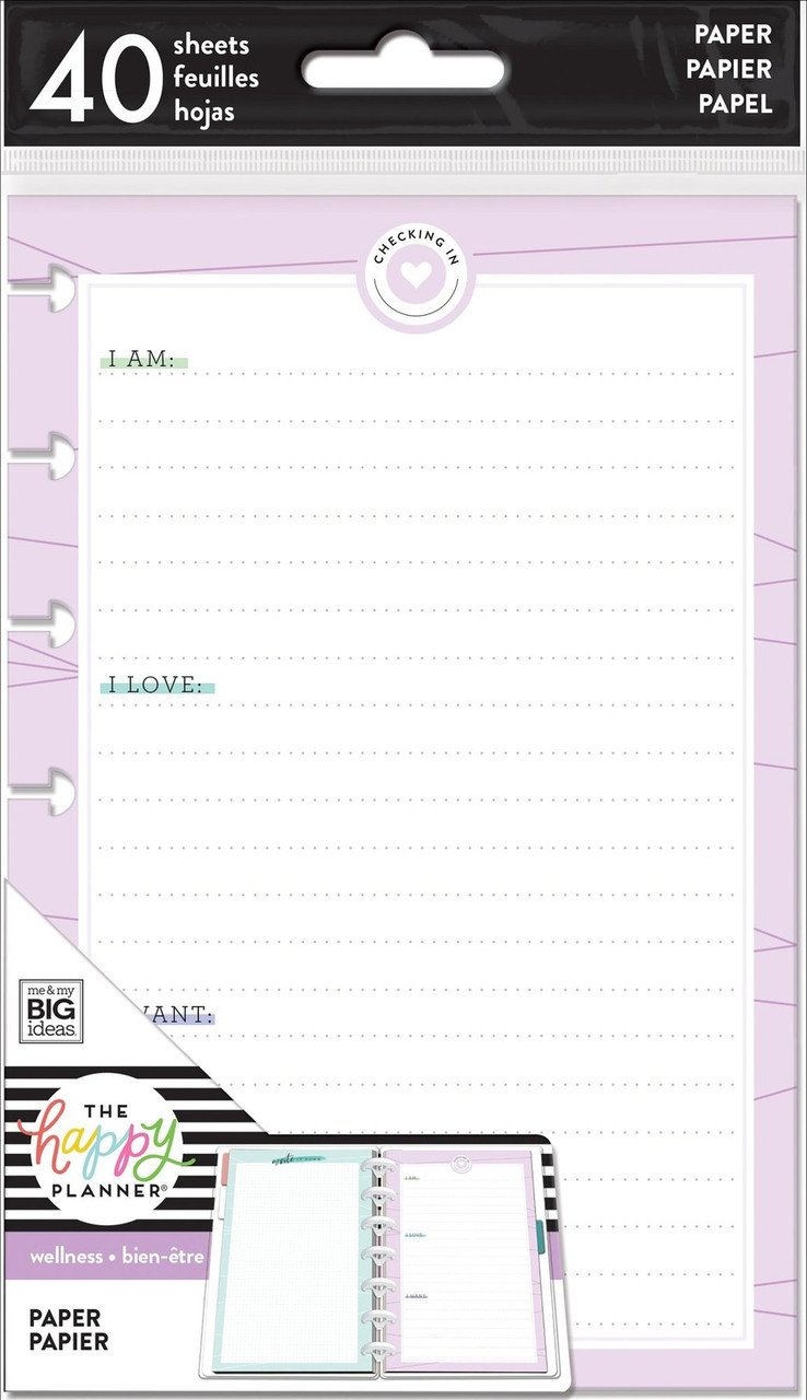 The Happy Planner - Me and My Big Ideas - Mini Refill Note Paper - Full ...