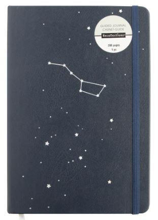 Recollections - Navy Blue Stars Leatherette Guided Journal ...