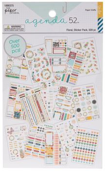 The Paper Studio - A5 Sticker Book - Floral Foil Stickers ...
