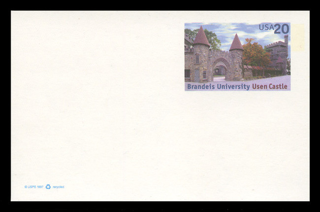 U.S. Scott # UX 299, 1998 20c Usen Castle, Brandeis University - Mint ...
