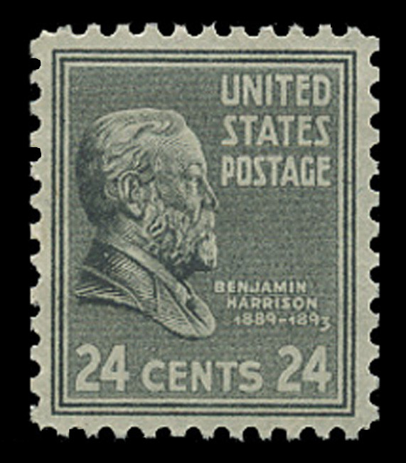 U.S. Scott # 828, 1938 24c Benjamin Harrison - SteveLevineStamps-Plus