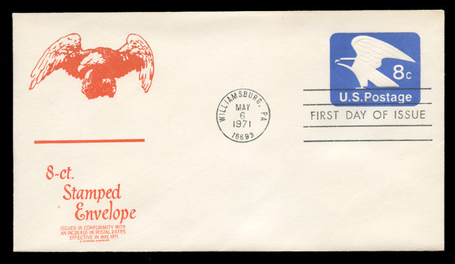 U.S. Scott #U557 8c Eagle Envelope First Day Cover. Anderson cachet ...
