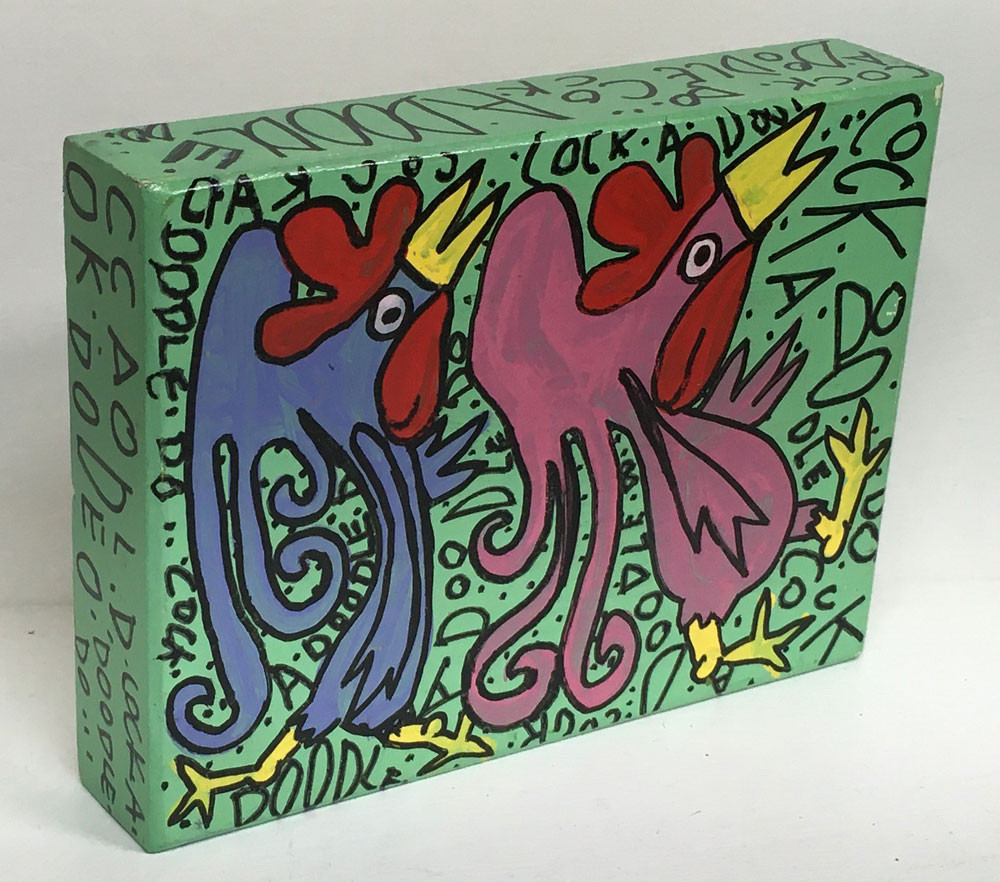 PINK & BLUE PARTY BIRDS - by Kip Ramey