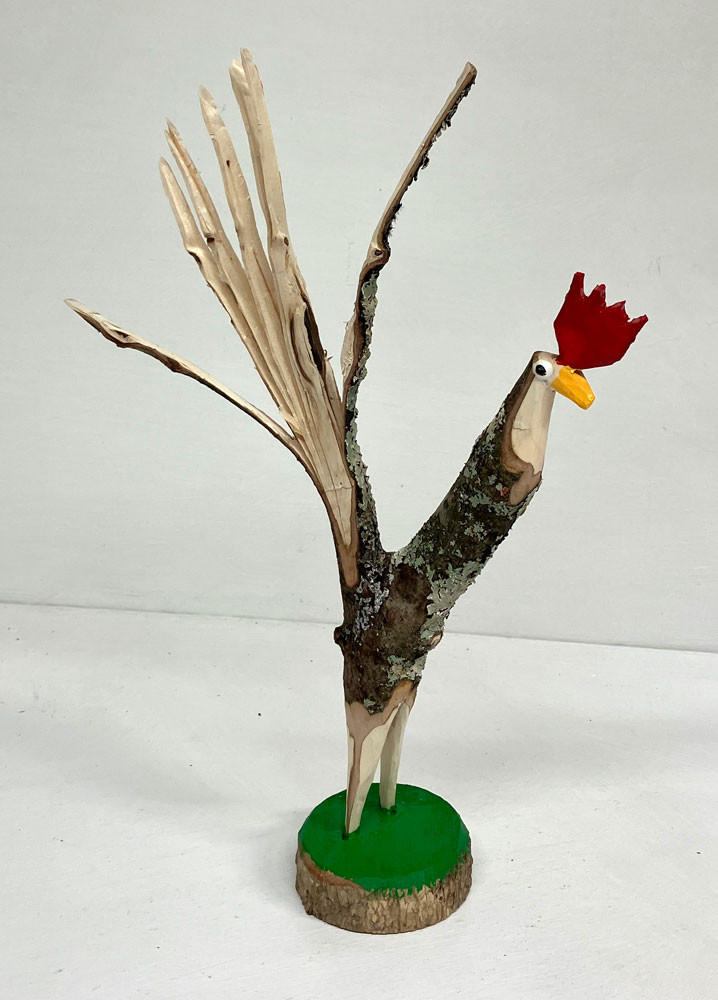 Natural Tree Limb Rooster # 8 - by Minnie Adkins