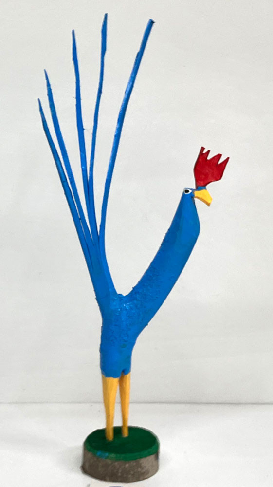 BLUE MAPLE TREE LIMB ROOSTER (G) by Minnie Adkins