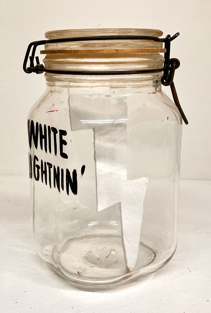 WHITE LIGHTNING in a JAR