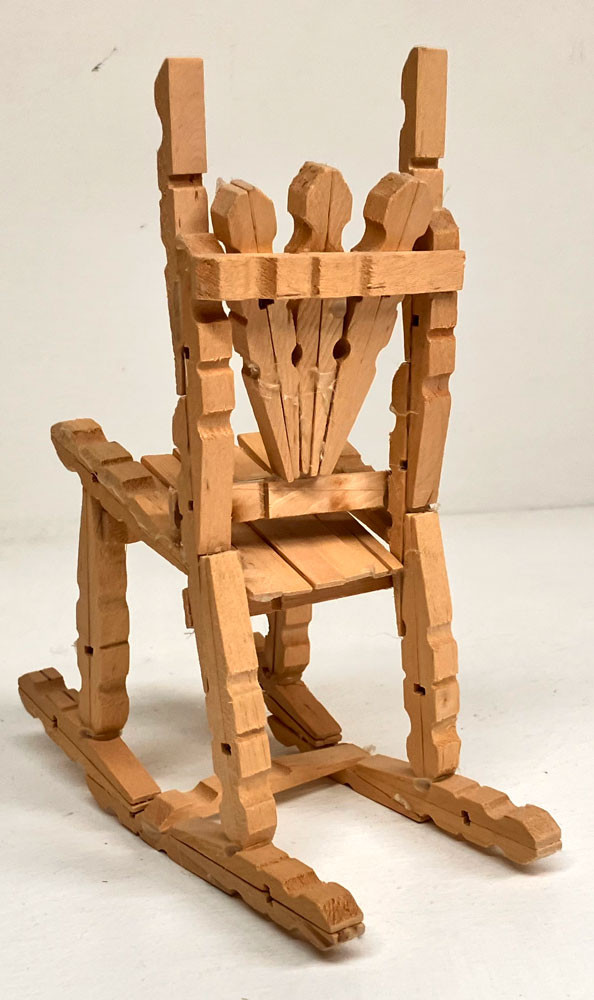 ROCKING CHAIR made of clothespins