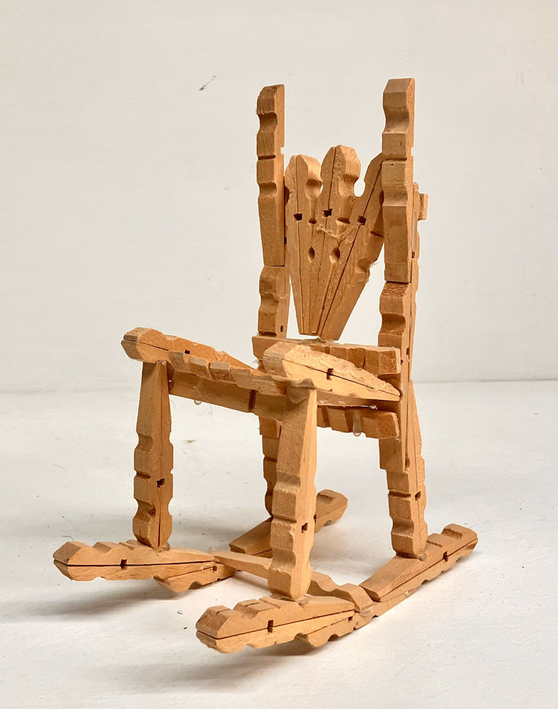 ROCKING CHAIR made of clothespins