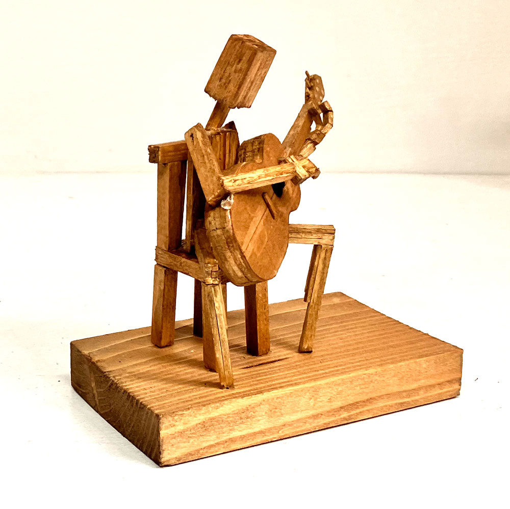 "MATCHSTICK MAN" SITTING PLAYING GUITAR - WHIMSEY