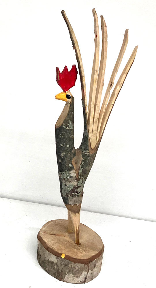 NATURAL TREE LIMB ROOSTER (10) BY MINNIE ADKINS