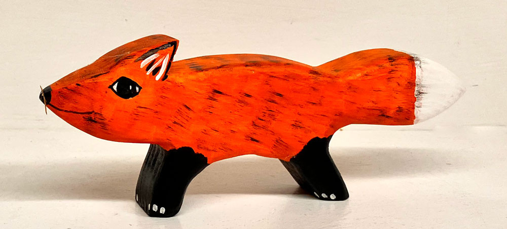 RED FOX CARVING #29 by JoAnn Butts