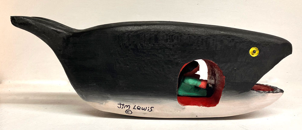 JONAH in the WHALE Wood Carving by Jim Lewis