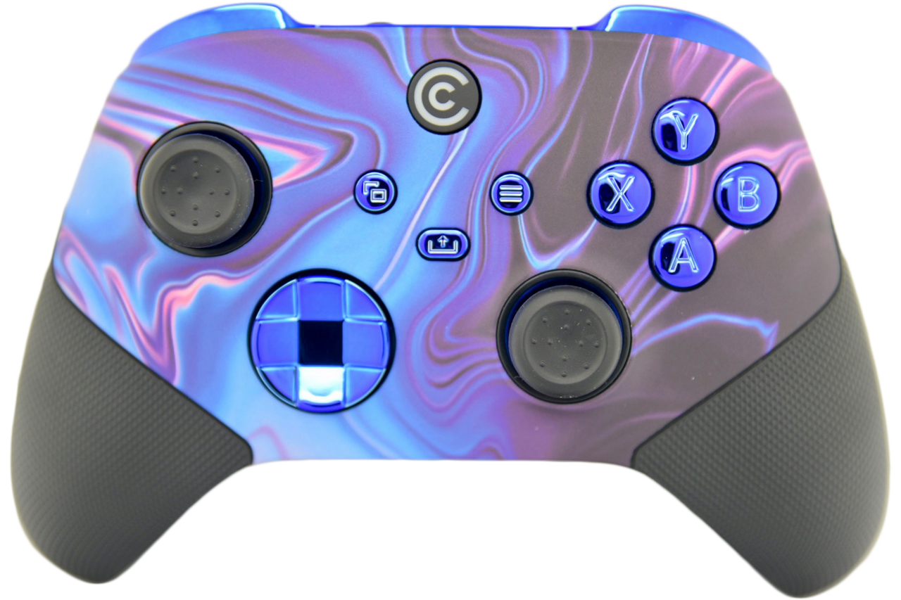 Blue & Purple Swirl Pro Series Custom Wireless Controller