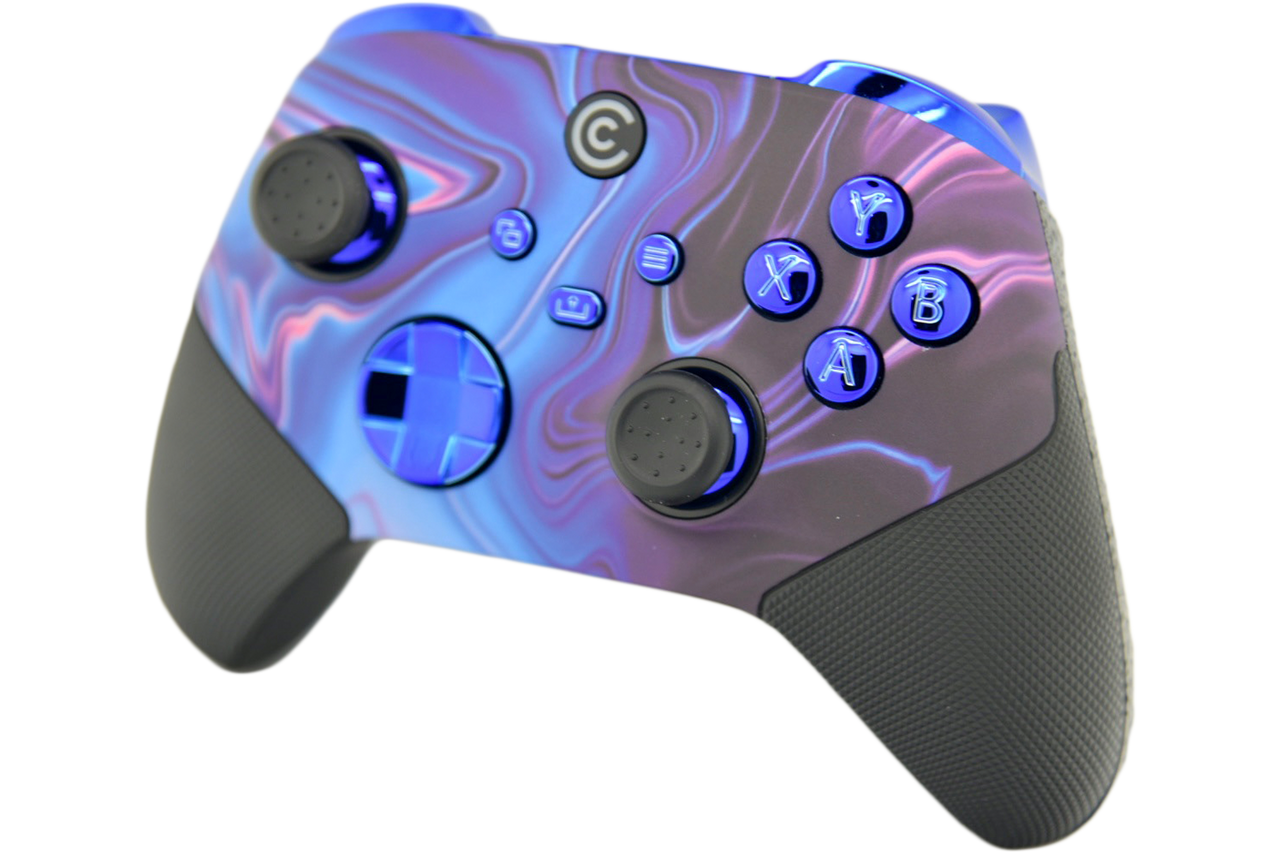 Blue & Purple Swirl Pro Series Custom Wireless Controller