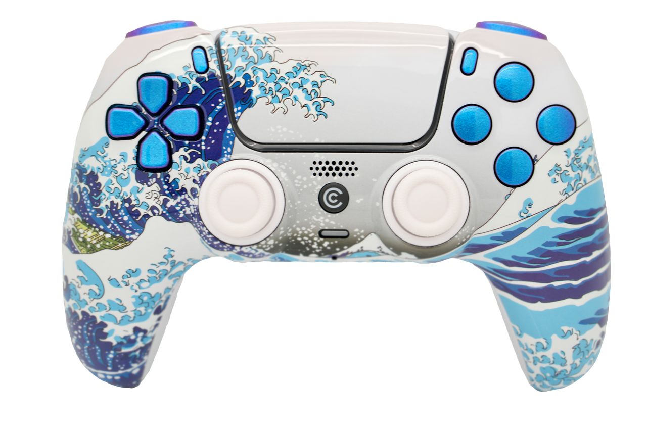 Waves & Chameleon Inserts Custom Controller For PS5