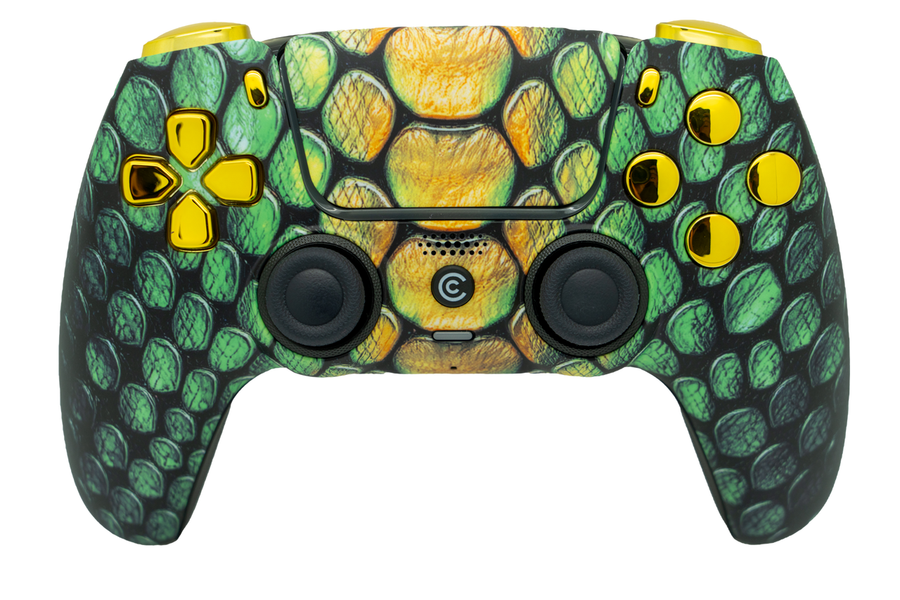 Viper Grid & Gold Chrome Inserts Custom Wireless Controller for PS5