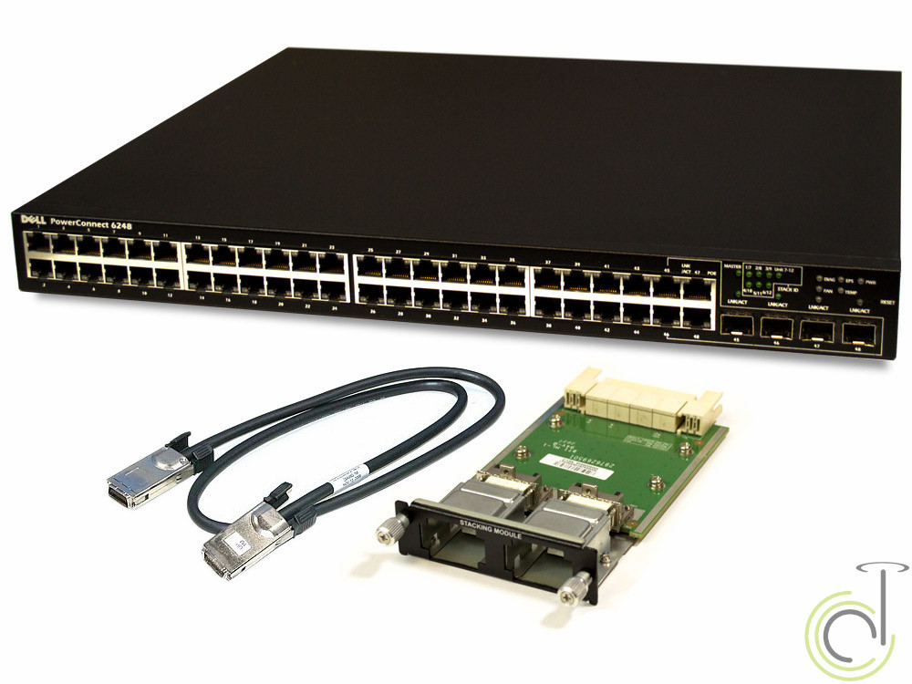 Dell PowerConnect 6248 Switch with Stacking Bundle
