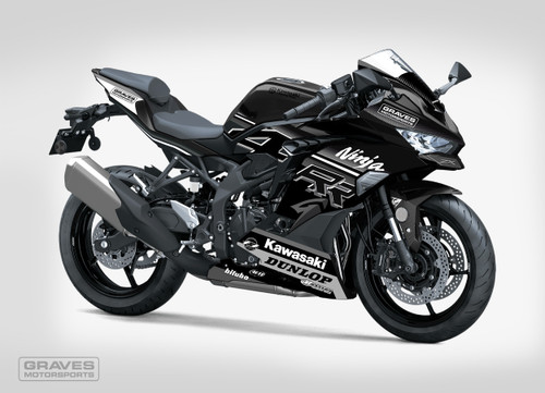 Graves Kawasaki ZX-4RR OEM Bodywork Graphics Set - Greyscale