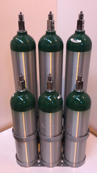 Oxygen Cylinder Rack for Six M60 (7.25" DIA) Oxygen Cylinders (1141-6 ...