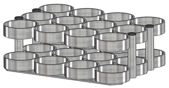 Oxygen Cylinder Rack For 18 D or E (4.38" DIA) Style Oxygen Cylinders ...