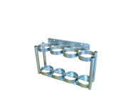 Inline Oxygen Cylinder Wall Mount Rack for Two D/E (4.38" DIA ...