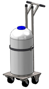 Stainless Steel Nitrogen Cylinder Liquid Dewar Cart (9029-10SS) - FWF ...