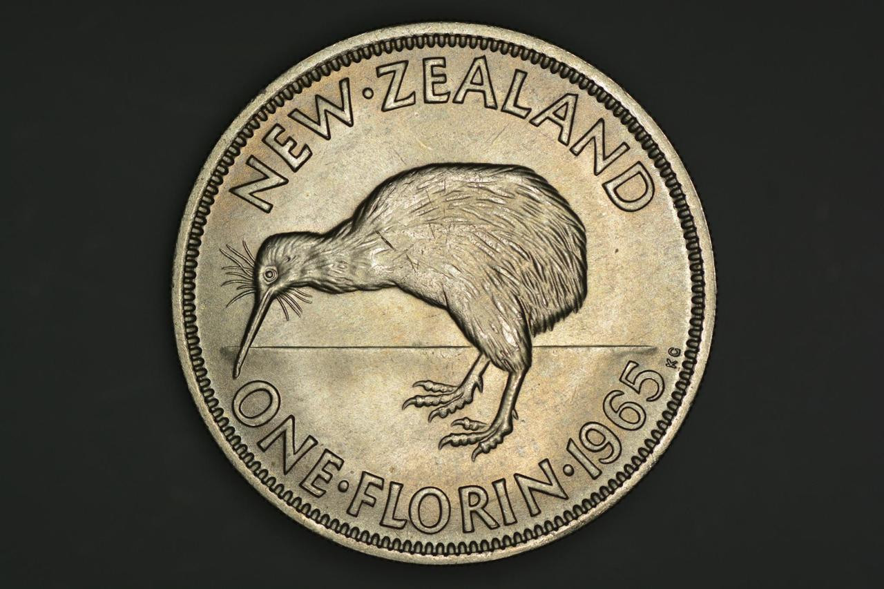 New Zealand - 1965 - Florin - KM28 - Extremely Fine - Oceanic Mint