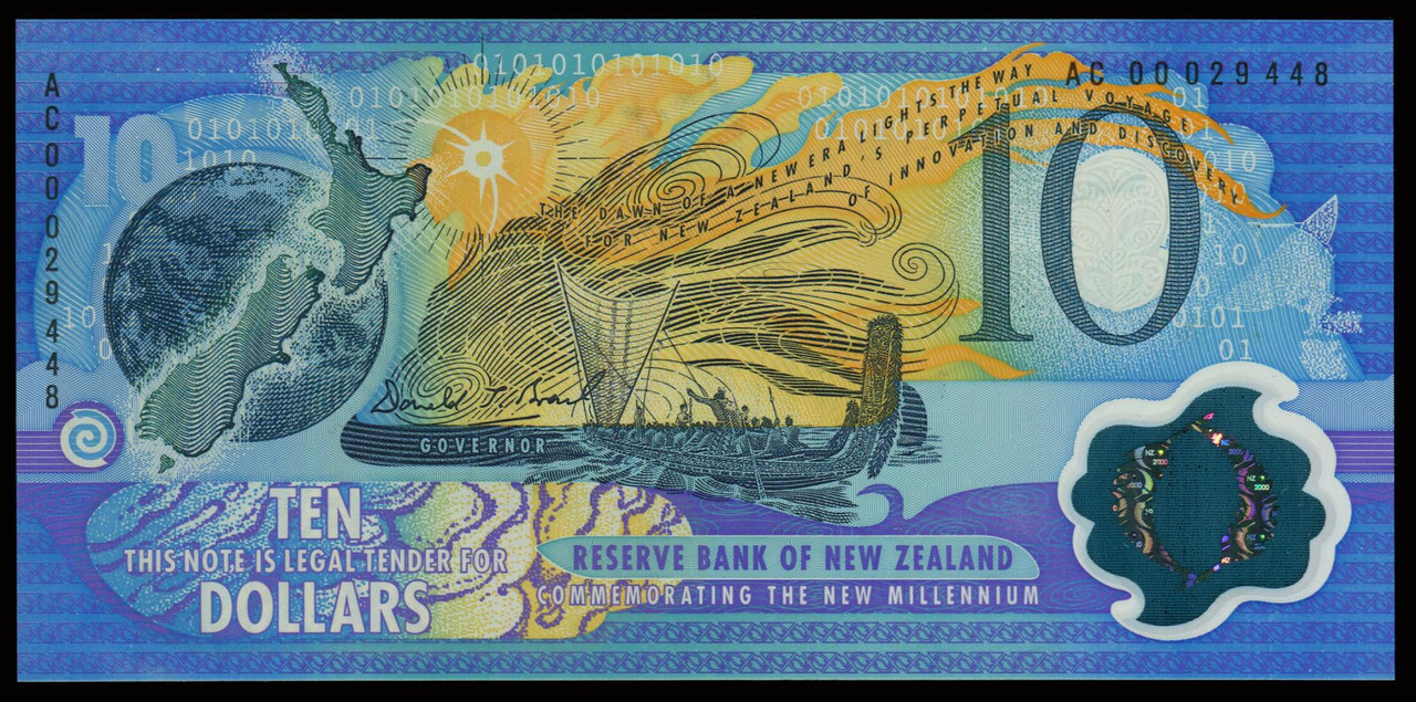 New Zealand - $10 - Millennium Note - Brash - AC00 029448 - Almost ...