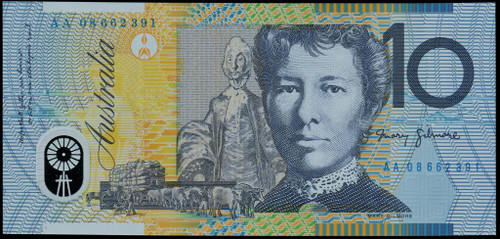 Australia - 2008 - $10 Polymer Note - AA08 - First Prefix ...
