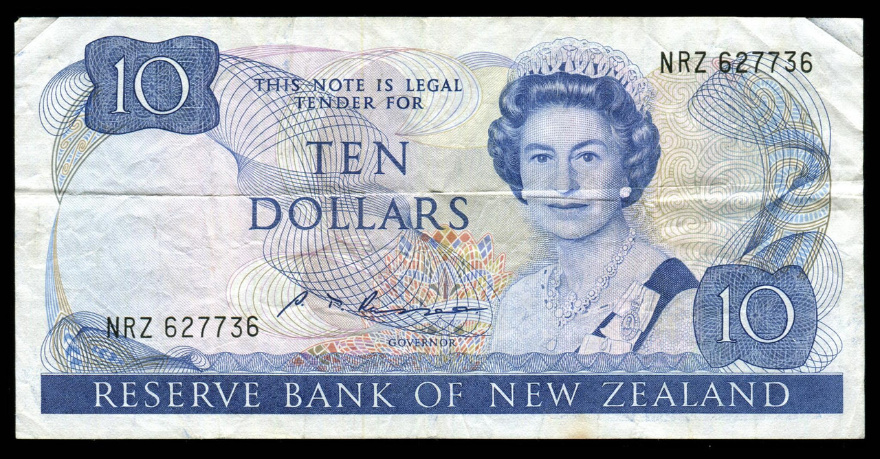 New Zealand - $10 Note - Russell - NRZ627736 - Fine - Very Fine ...